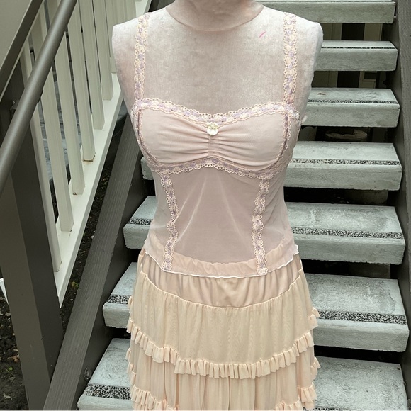 Rampage | Tops | Rampage Pastel Pink Sheer Camisole Tank Smakl | Poshmark